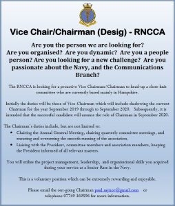 Vice Chair/Chairman Designate Wanted – RNCCA